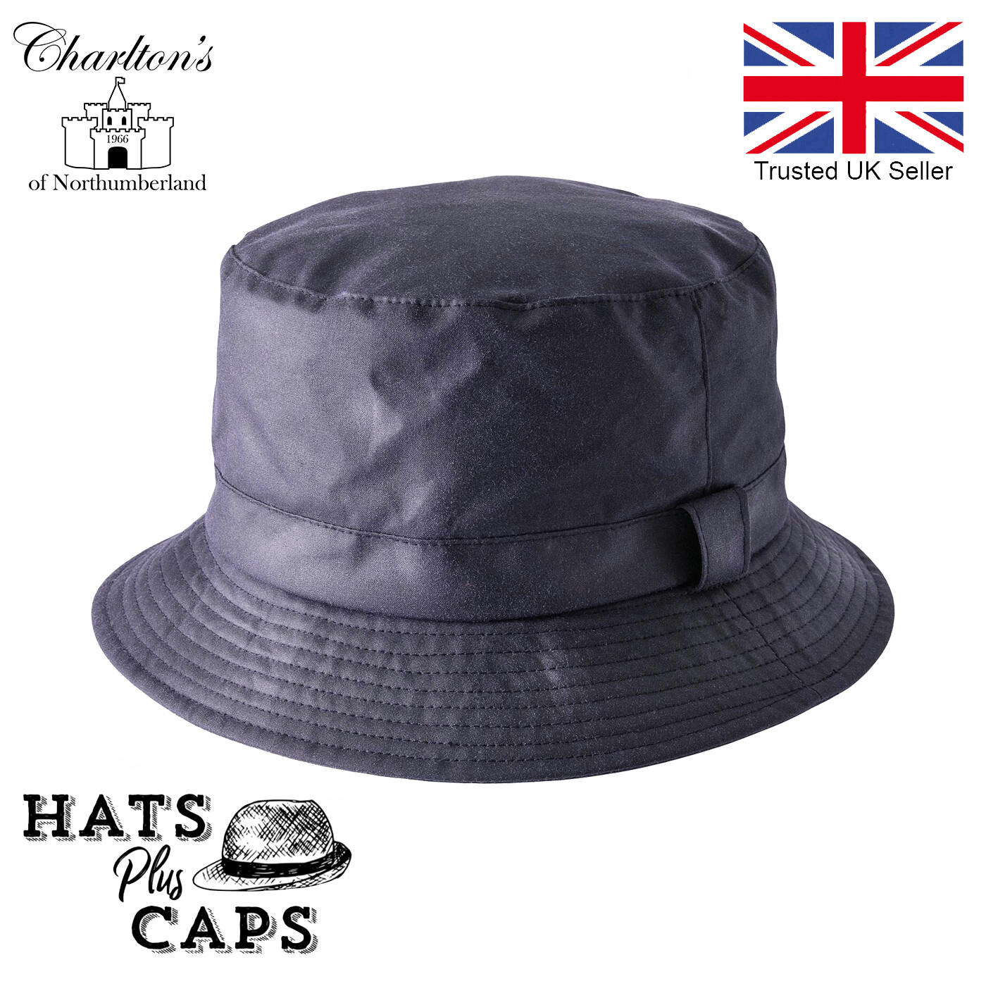 Bucket Hat British Waxed Cotton Bush Hat Heavy Weight Luxury Water ...