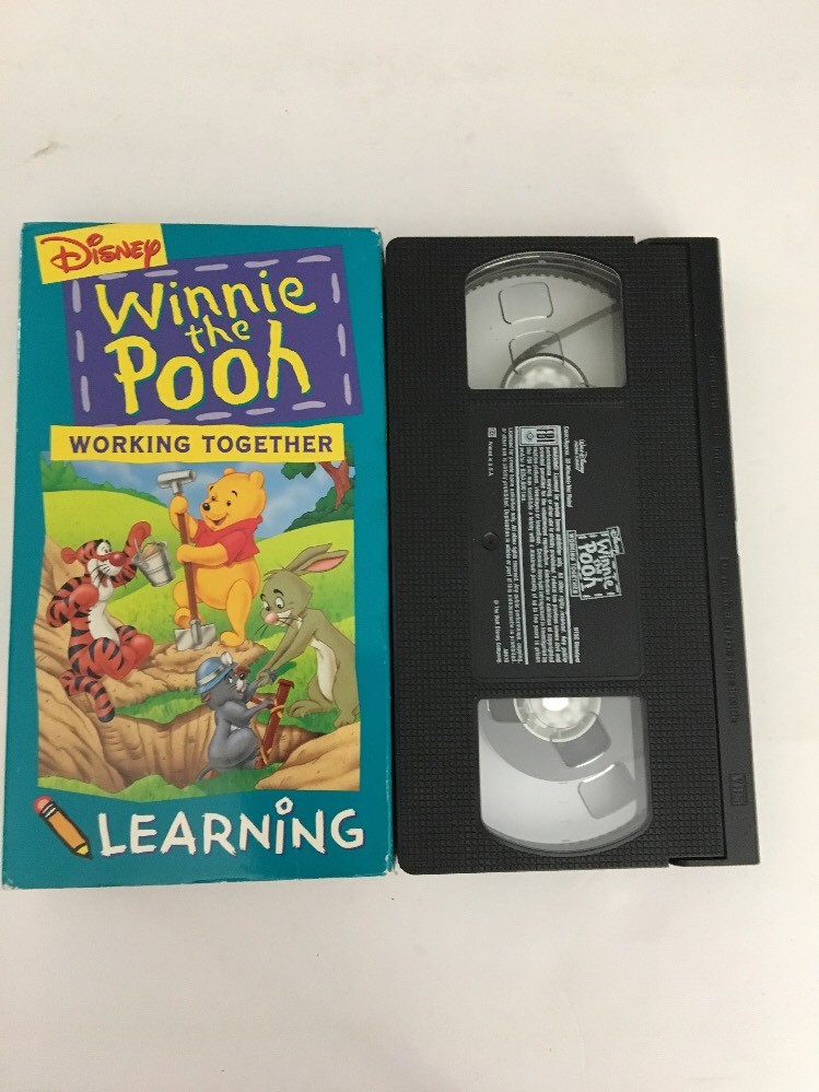 Disney Winnie The Pooh Working Together VHS Learning-TESTED-RARE-SHIP N ...