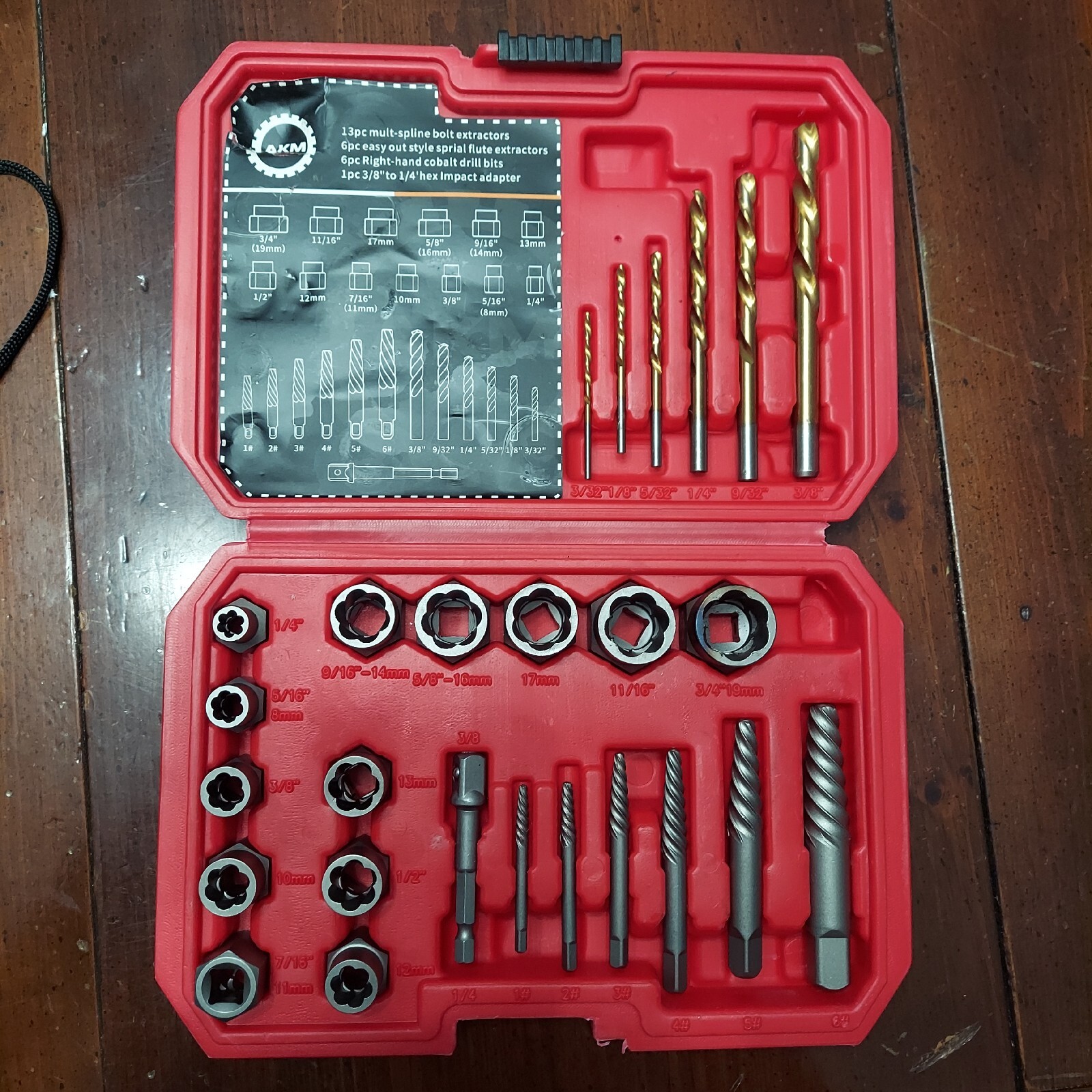 26 PCS Screw Extractors and Drill Bit Set, Multi-spline Extractors ...