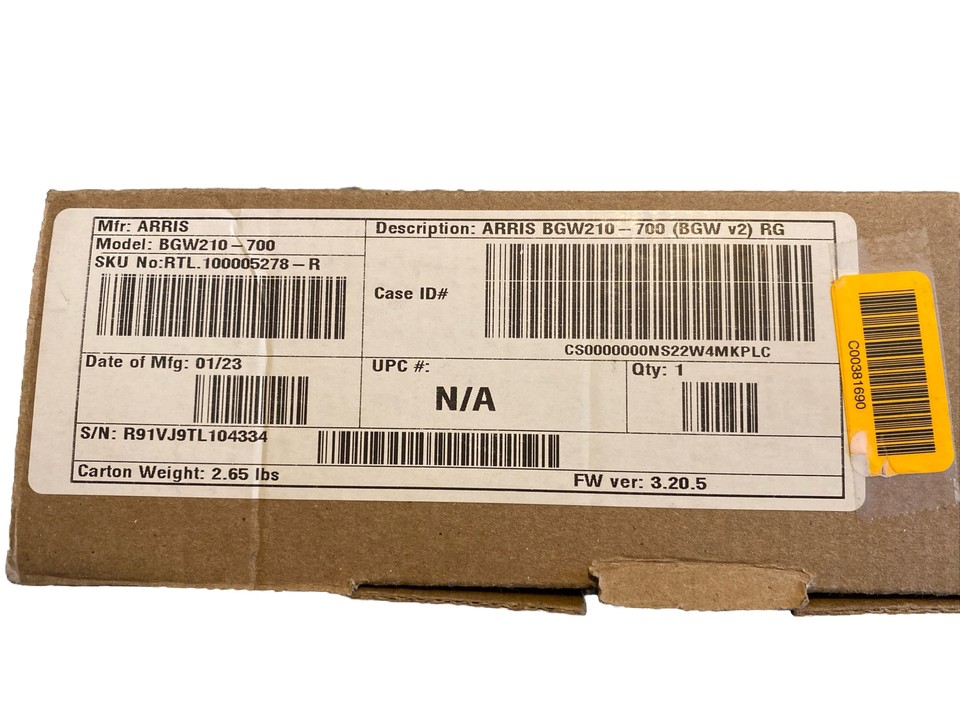 AT&T Arris BGW210-700 Broadband Gateway WiFi Modem Router | eBay