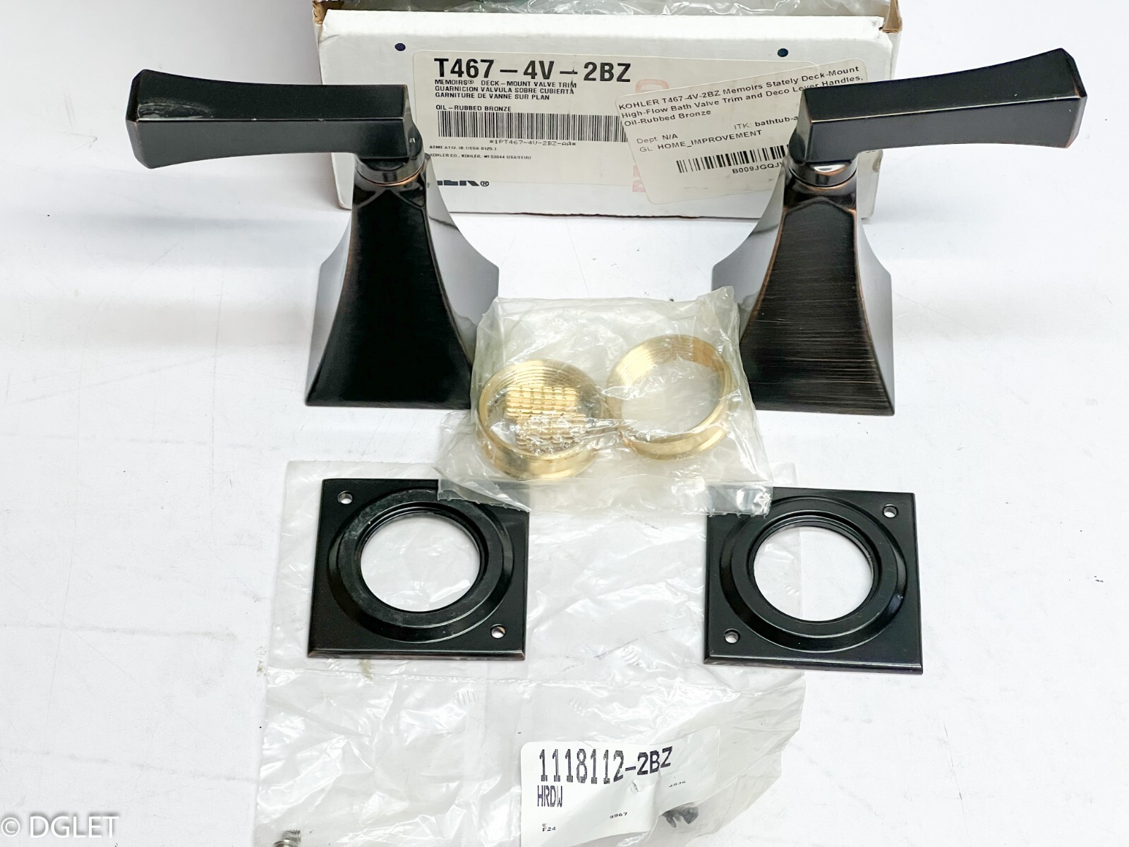 KOHLER T467-4V-2BZ Memoirs Stately Deck-Mount High-Flow Bath Valve Trim ...