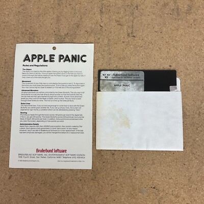 Apple Panic Atari 400/800 Floppy Disk Game Brøderbund Software | eBay