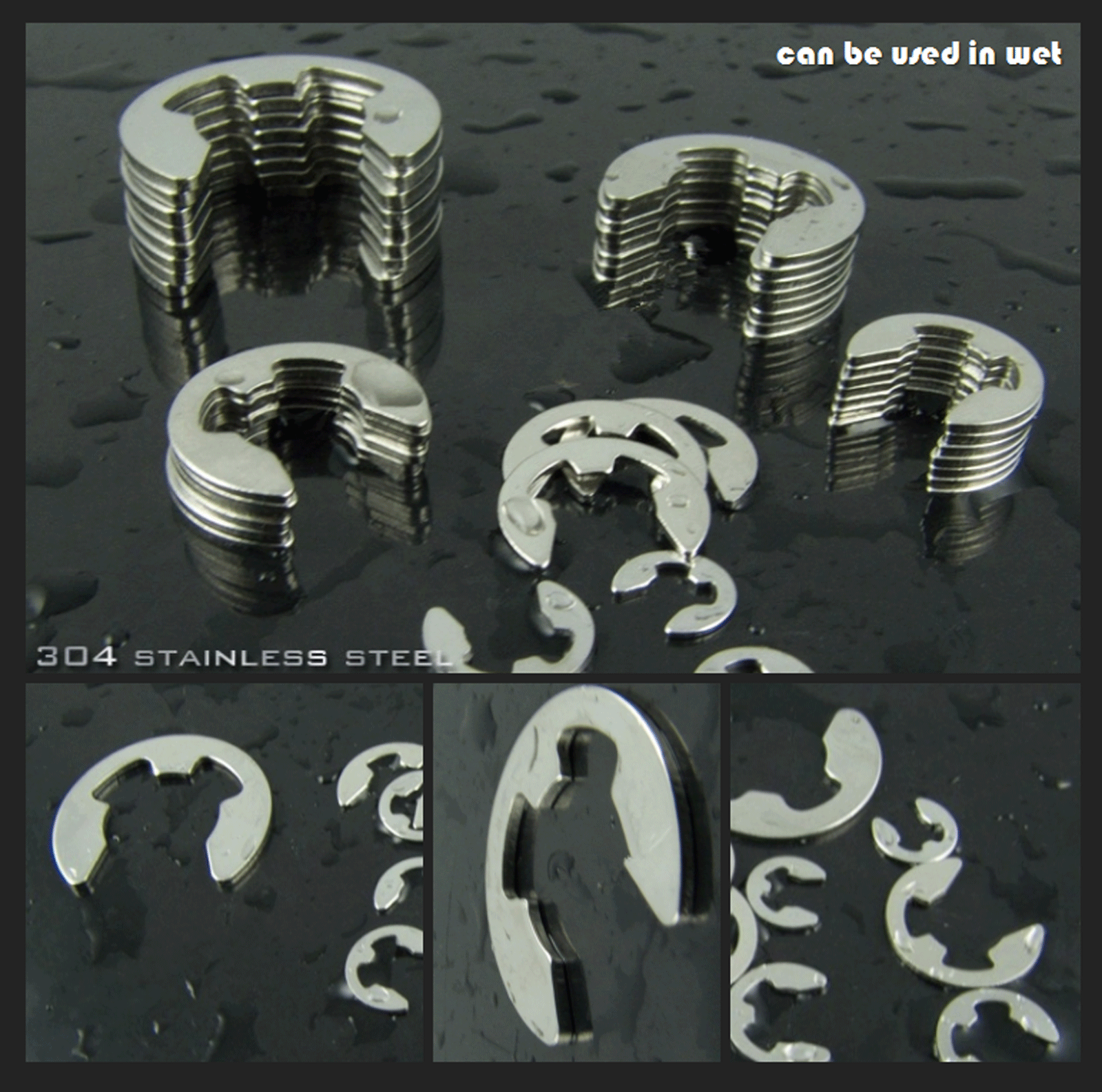 120 E Clips C CIRCLIPS Stainless Steel Kit Retaining Ring Assorted 1 ...