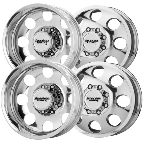 (Set of 4) 16" Inch American Racing AR204 Baja Dually 8x170 Polished ...