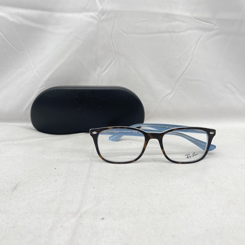 Ray Ban Womens Square Demo Lens Eyeglasses RB5375 Havana On Blue | eBay