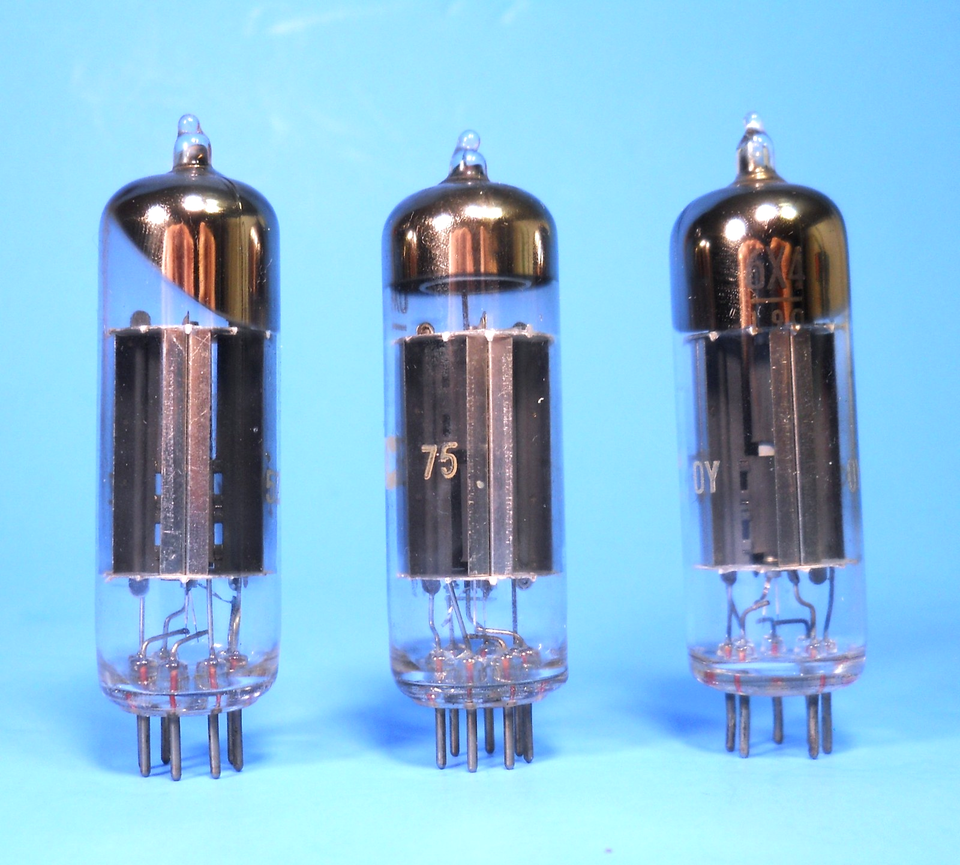 Three NEC 6X4/EZ 90 Vacuum Tubes Test A+ Hickok 639 Guitar Bass Amp ...