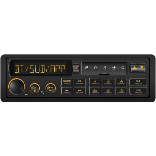 Bluetooth Retro Car Stereo Receiver - Single Din European Classic Look ...