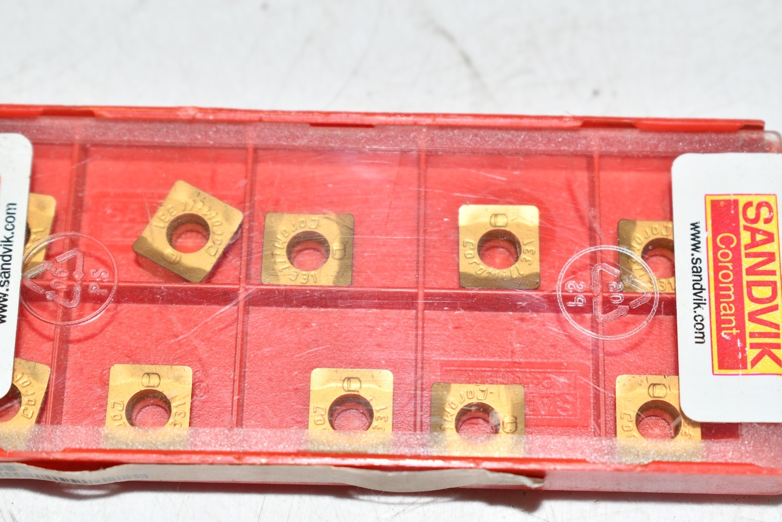 Pack of 10 NEW Sandvik N331.1A-08 45 08H-ML 2040 Carbide Inserts ...