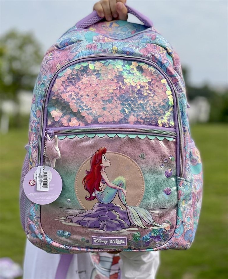 Disney Smiggle Ariel Mermaid Princess Kid Backpack Lunch Bag B'day Gift ...