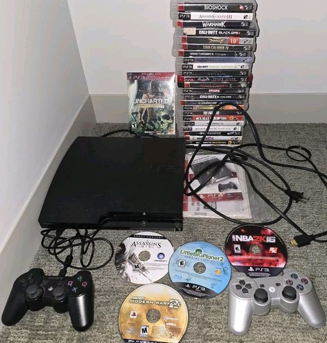 Sony Playstation 3 PS3 super slim rare bundle Controller Games Great ...