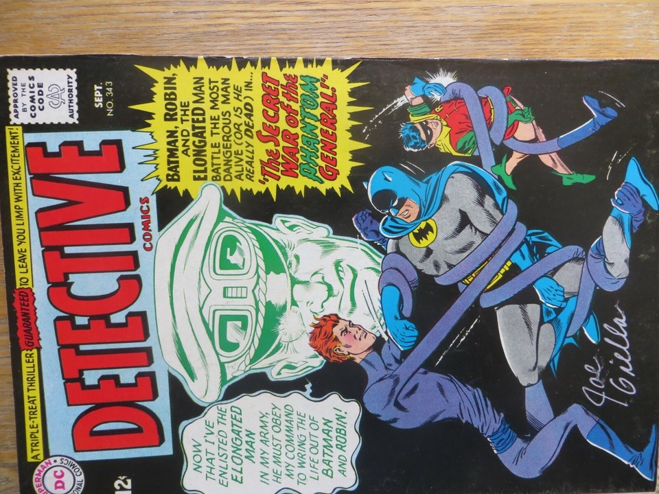 1965 SILVER AGE BATMAN & ROBIN DETECTIVE # 343 PHANTOM SIGNED JOE ...