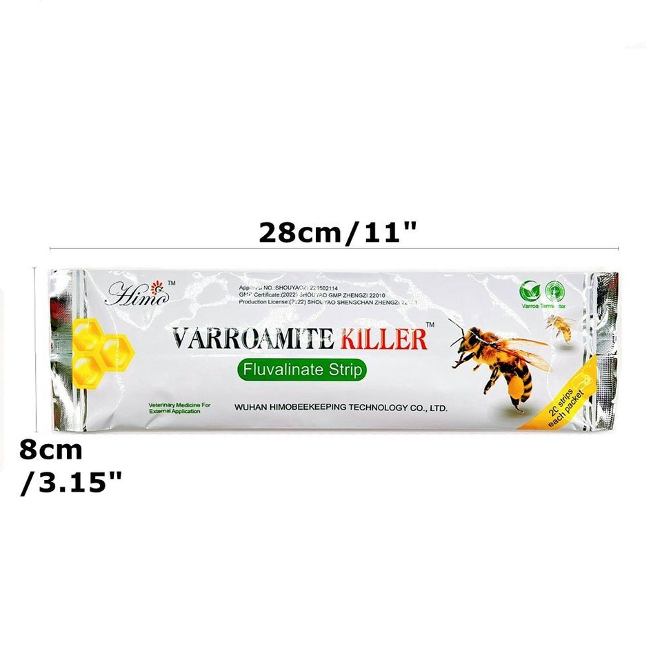 20X Treatment Varroa Mite Control Beekeeping Varroa Strips Professional ...