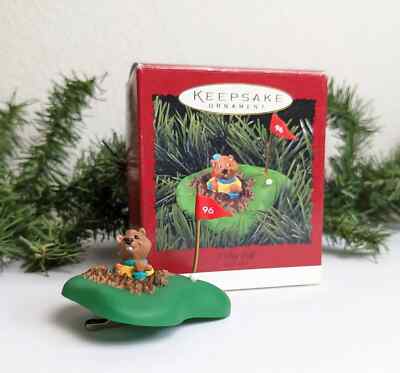 Vintage 1996 Hallmark I Dig Golf Gopher Clip On Christmas Ornament | eBay