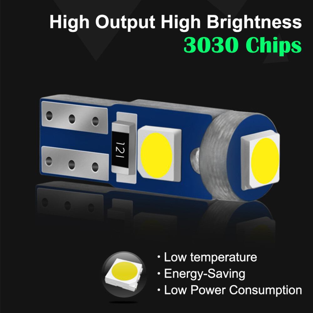 4X PREMIUM T5 BLUE DASHBOARD GAUGE 3030 LED WEDGE DASH BULB LIGHT 12V ...