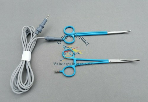 Monopolar Artery Forceps & Metzenbaum Scissor Curved With Silicon Cord ...