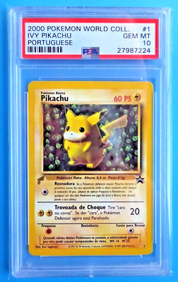 2000 Pokemon World Collection *IVY PIKACHU* Portuguese Promo #1 PSA-10 ...