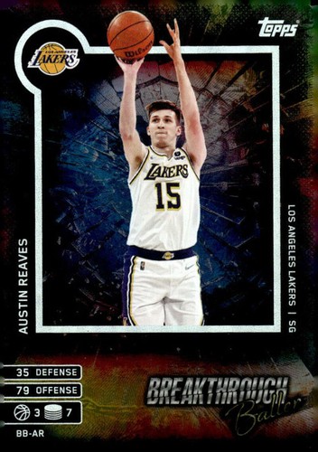 AUSTIN REAVES 2025 Topps Match Attax Breakthrough Baller Lakers NBA ID ...