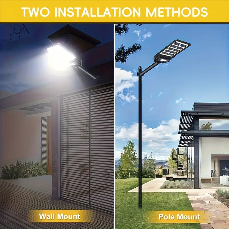 Commercial Solar Street Lights Outdoor Dusk to Dawn Super Bright Road ...