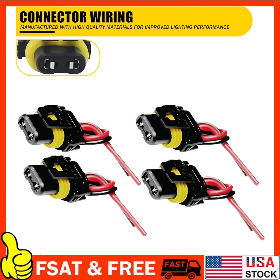 Wire Pigtail Female 9006 HB4 Harness Head Light Low Beam Adapter ...
