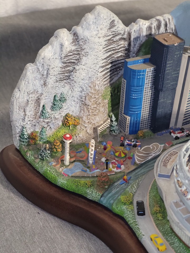 DANBURY MINT INVESCO FIELD AT MILE HIGH DENVER BRONCOS WITH CITY ...