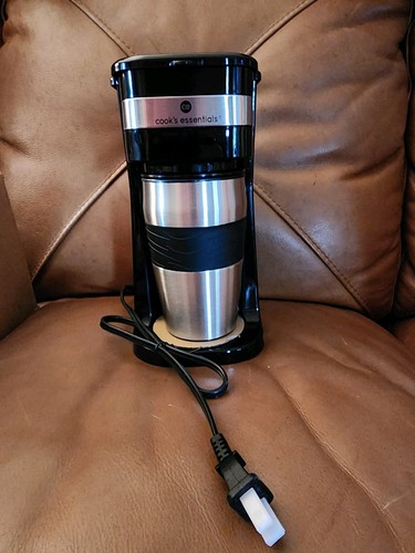 COOK'S ESSENTIALS SINGLE SERVE COFFEE MAKER W/16 OZ. TUMBLER BRAND NEW ...