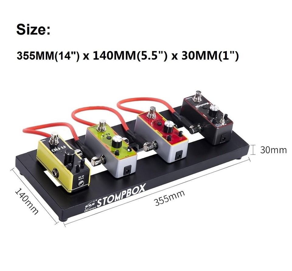 14" Mini Pedal Board Guitar Effects Pedals Compact Small Pedalboard ...