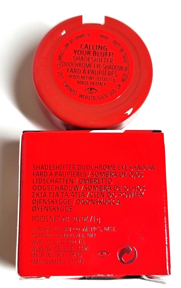 MAC Duo Chrome Eye Shadow Calling Your Bluff Red Hypnotizing Holiday ...