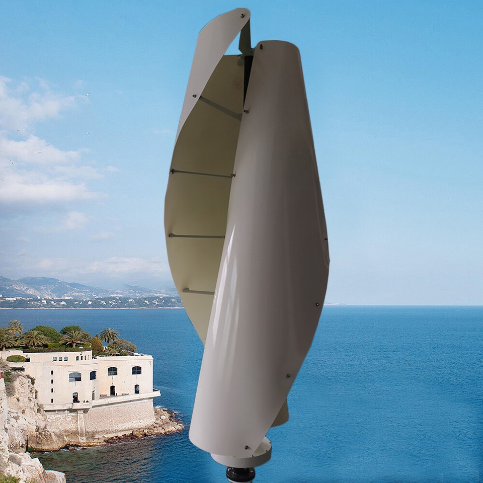 3000W 48V Helix Vertical Wind Turbine 3kw With MPPT Wind Solar Hybrid ...
