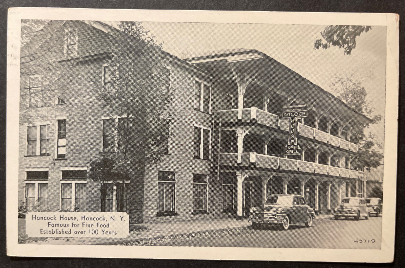 Hancock House Bar and Grill Hotel Hancock New York printed 1950 Liberty ...