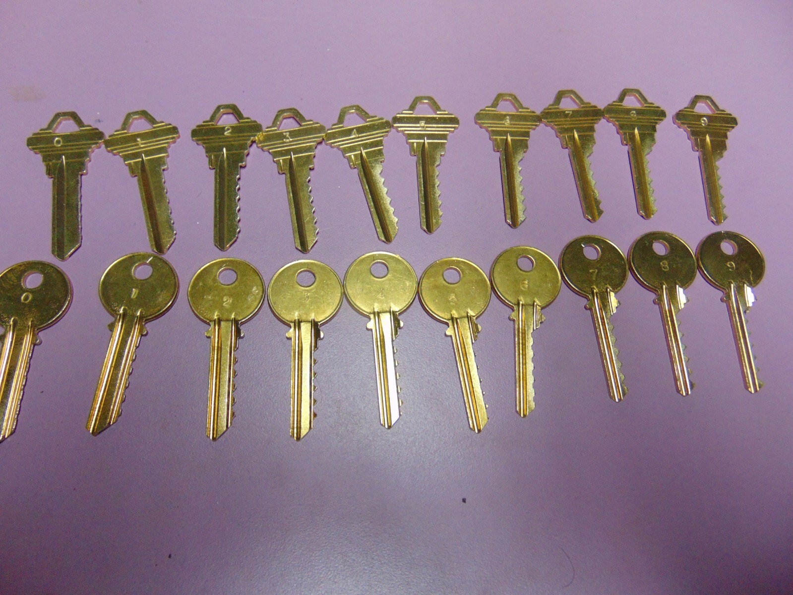 2 SET SCHLAGE SC4 AND YALE Y2 6 PIN DEPTH KEYS 0 - 9 LOCKSMITH | eBay