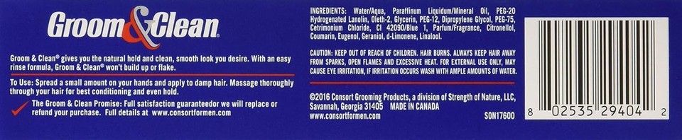 4 Pck. Groom&Clean Greaseless Hair Control,Odorless,Natural Hold ...