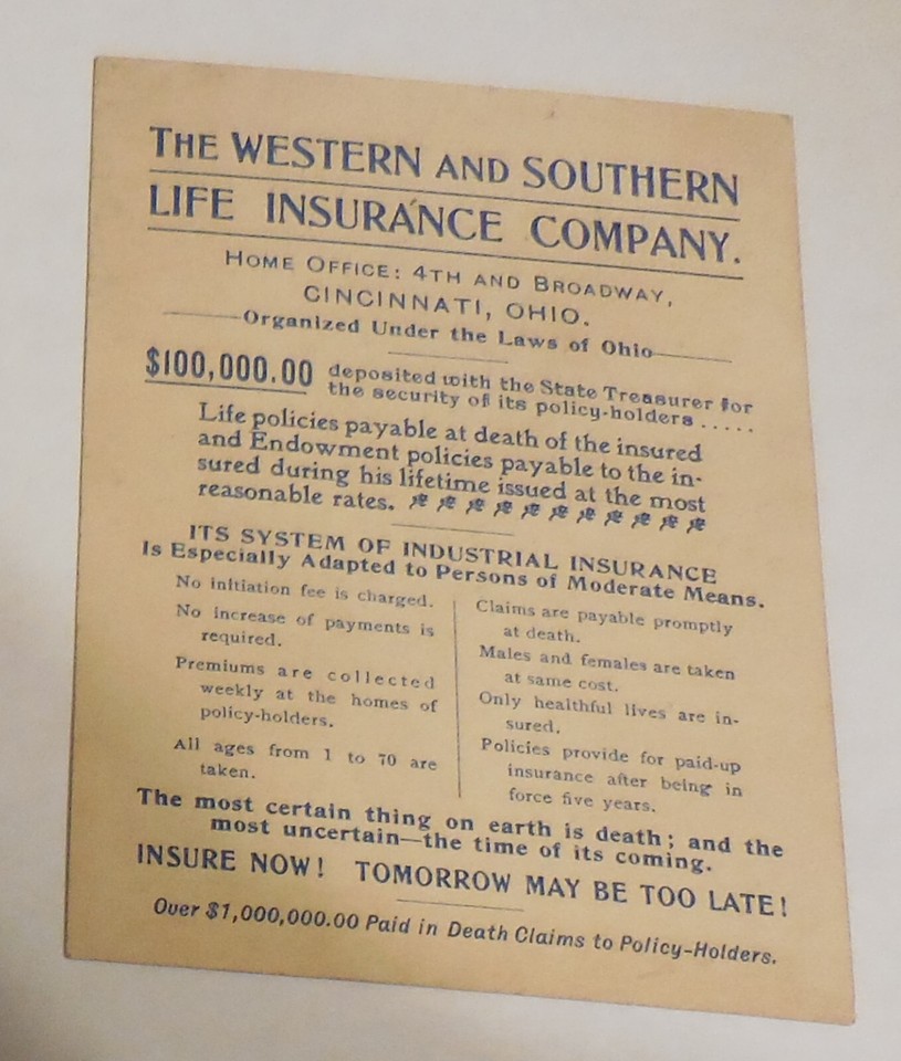 1 Western Southern Life Insurance Co Cincinnati OH Card Boy Apple Girl ...