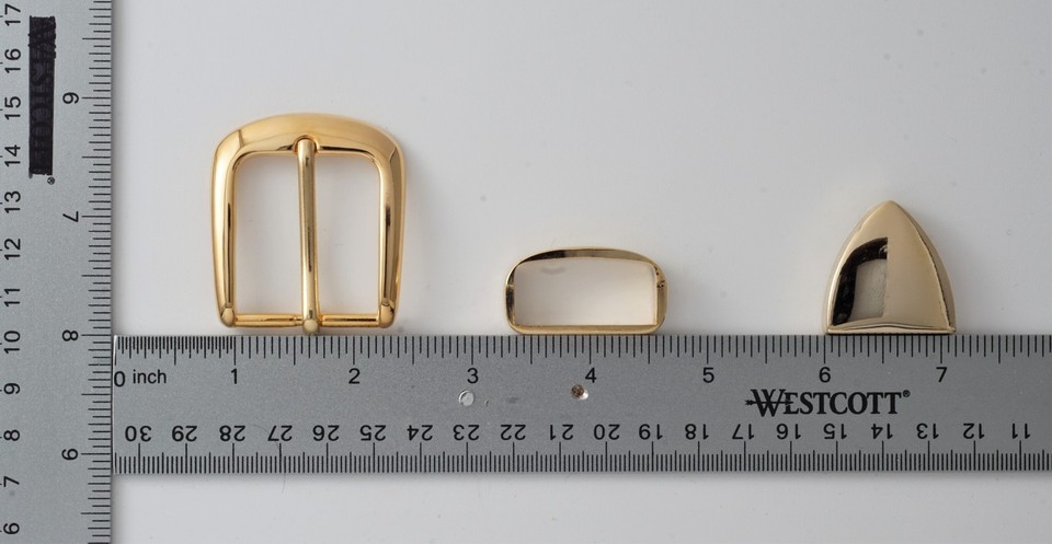 1 1/4 inch(30mm)(#142ABC) BUCKLE, KEEPER, TIP GOLD COLOR NEW BEST ...