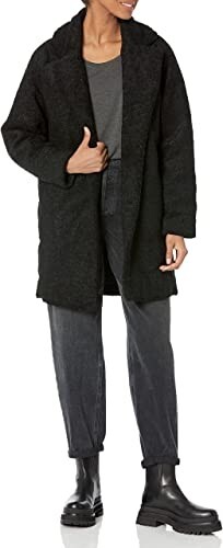 Daily Ritual Women's Teddy Bear Fleece Oversized-Fit Lapel Jacket ...