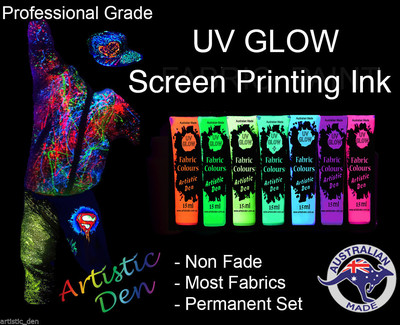 UV Neon Glow Screen Ink & Glow In The Dark UV Neon Screen Printing Ink ...