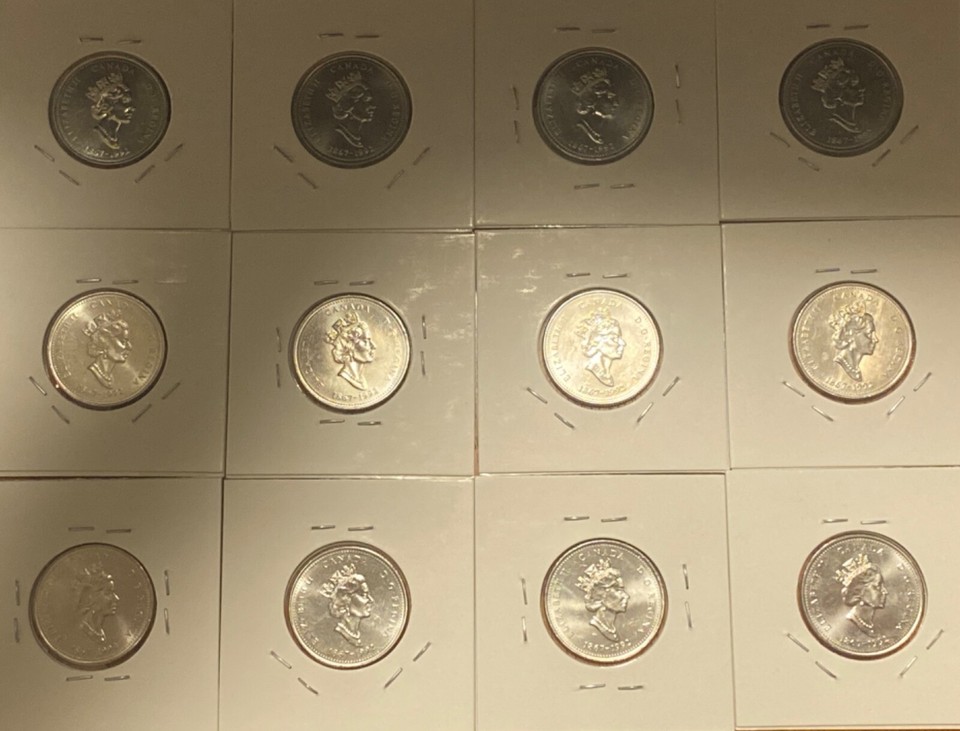 Uncirculated 12 Coin Set 1992 Canada 125th Confederation Quarters 25 ...