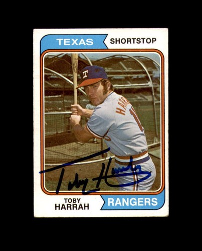 Toby Harrah Hand Signed 1974 Topps Texas Rangers Autographed | eBay