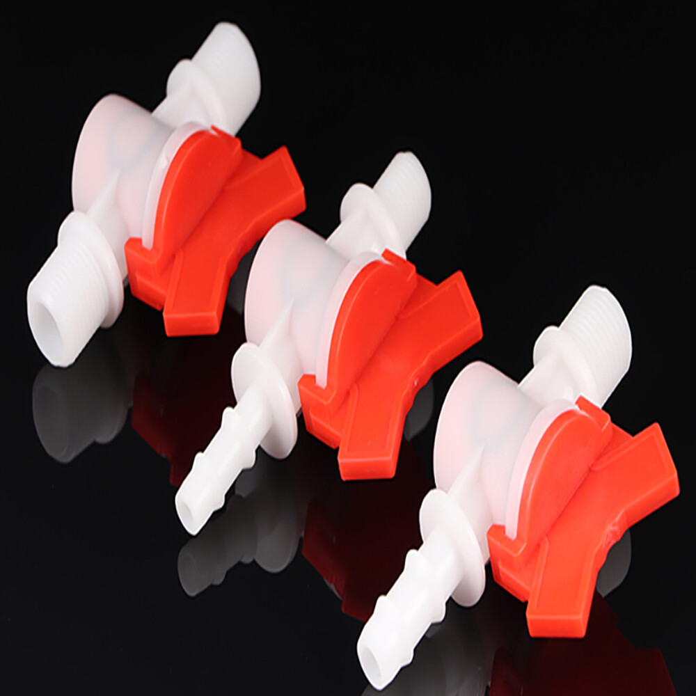 Inline Tap Connector Barbed Hose/Tube Plastic Shut Off Valve Water ...