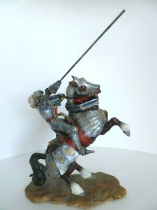 Medieval Armored Knight on Horse w Lance Summit Collection 12" Figurine ...
