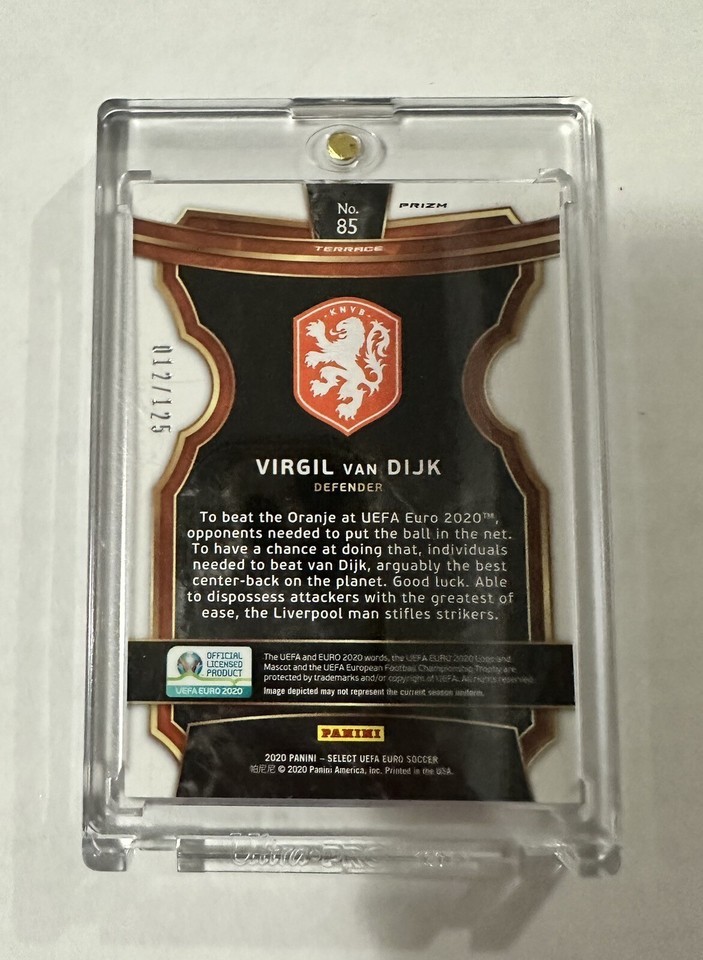 Virgil Van Dijk - Panini Select Euro 2020 Orange. Colour Match ...