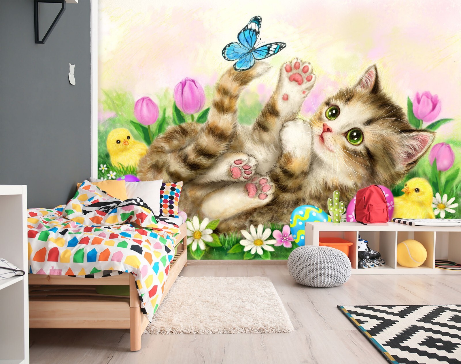 3D Cat Petal A2744 Wallpaper Wall Mural Self-adhesive Kayomi Harai Amy ...