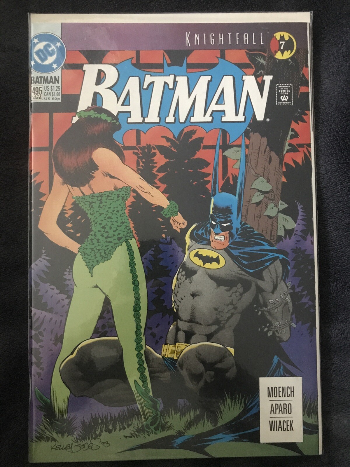 Batman #495 (June 93') NM vs Poison Ivy/ Joker App/ Knightfall Pt 7 of ...