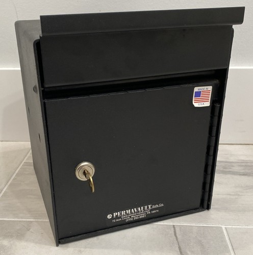 Perma Vault Safe Co. PRO-500WN Drop Box, Front Load 8”W X 8”D X 9” Tall ...
