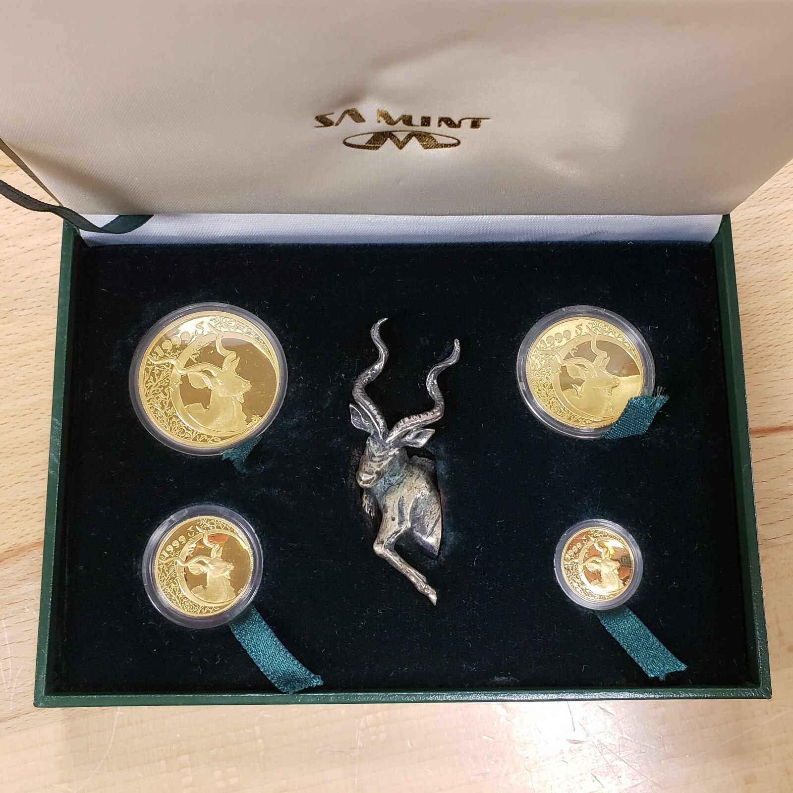 1999 SS South Africa Gold Natura Kudu Proof Sabi Sabi Privy 4 Coin ...