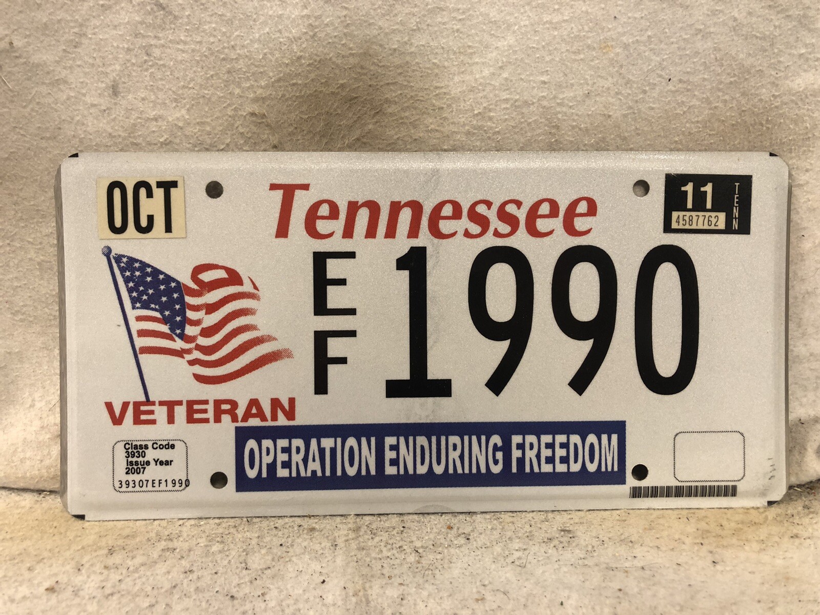 2011 Tennessee Operation Iraqi Freedom License Plate | eBay