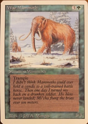War Mammoth - Green - Revised 3rd Edition MTG Magic the Gathering x1 ...