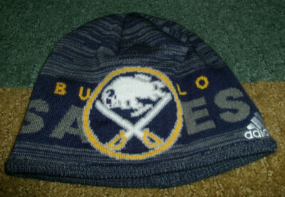 RARE STYLE Authentic ADIDAS Blue BUFFALO SABRES Knit/STITCHED Winter ...