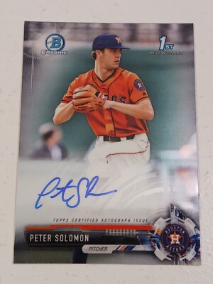 Peter Solomon Houston Astros 2017 Bowman Chrome Certified Autograph ...