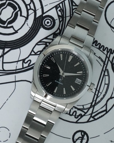 Custom Automatic Mod Black Grand Snowflake Fixed Bezel NH35 movt 36mm ...