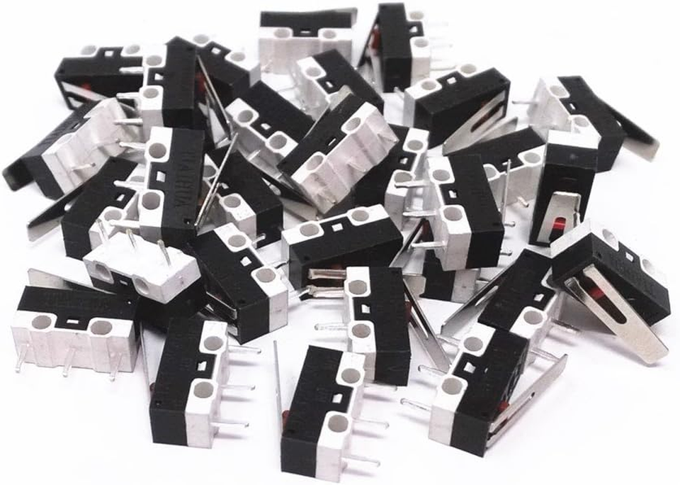 30Pcs AC 1A 125V 3Pin SPDT Limit Micro Switch Long Hinge Lever for ...